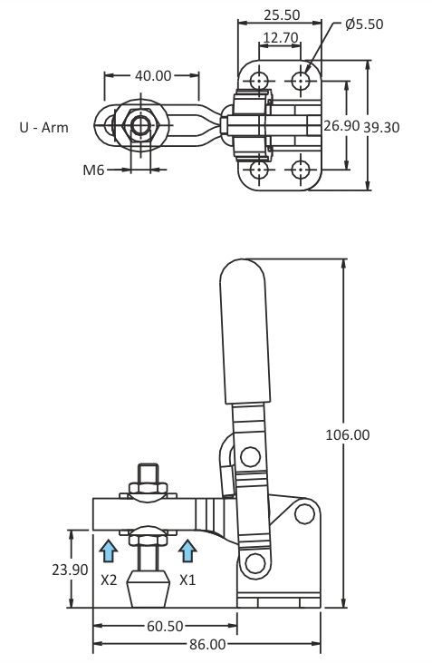 Pinces en S Pince VTC-202-UL-AB